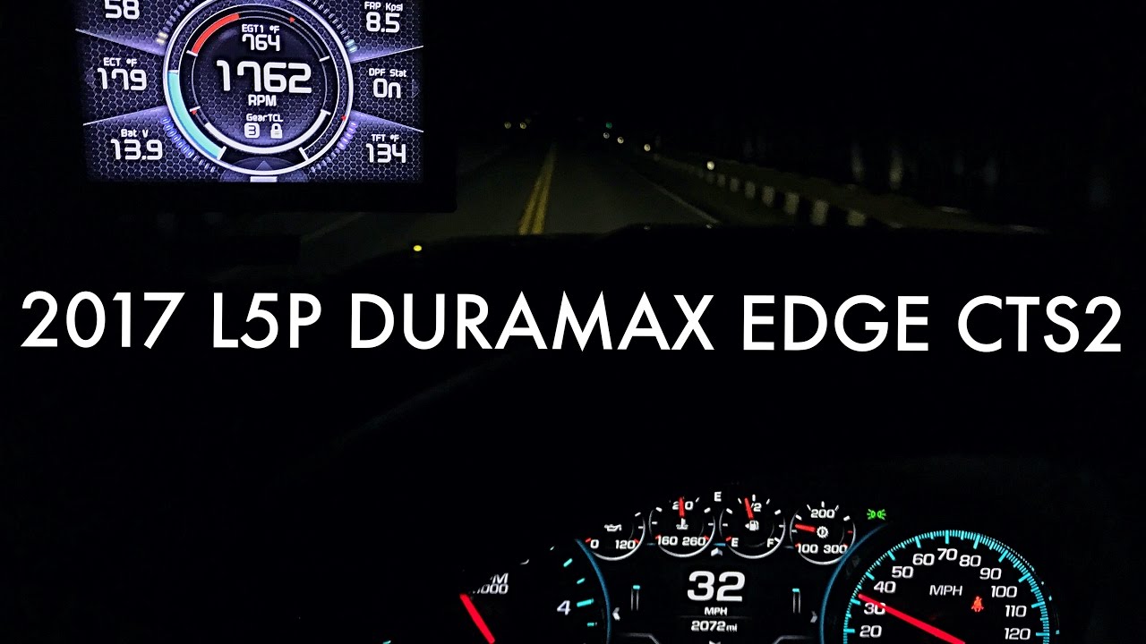 2017 L5P Duramax EDGE CTS2 Monitoring - YouTube