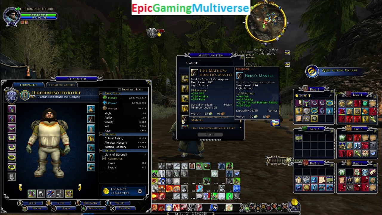 The Selectable Items Of The Fine Mathom-hunter's Armour Revealed In The ...