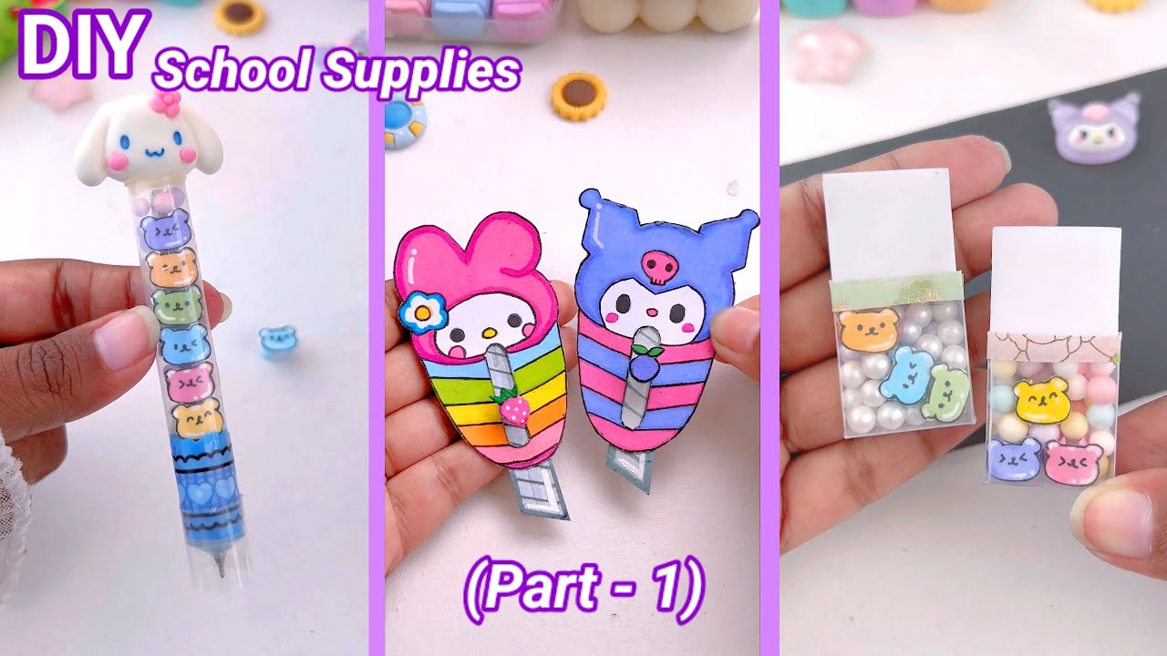 DIY School supplies (part - 1) / Easy Craft Ideas / school hacks / mini ...