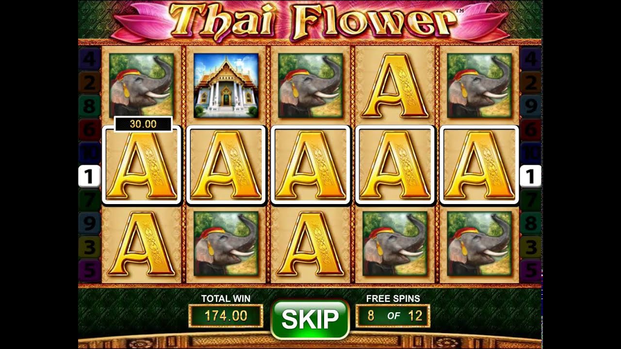 Barcrest RTG Thai Flower Video Slot Free Spins Bonus (Demo) - YouTube