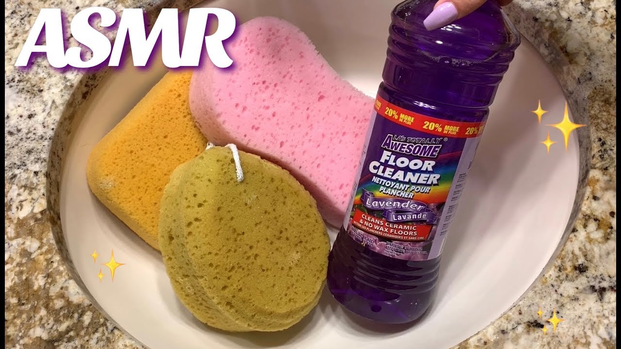 ASMR ONE BOTTLE SATISFYING SPONGE SQUEEZING For Stress Relief / Sleep ...
