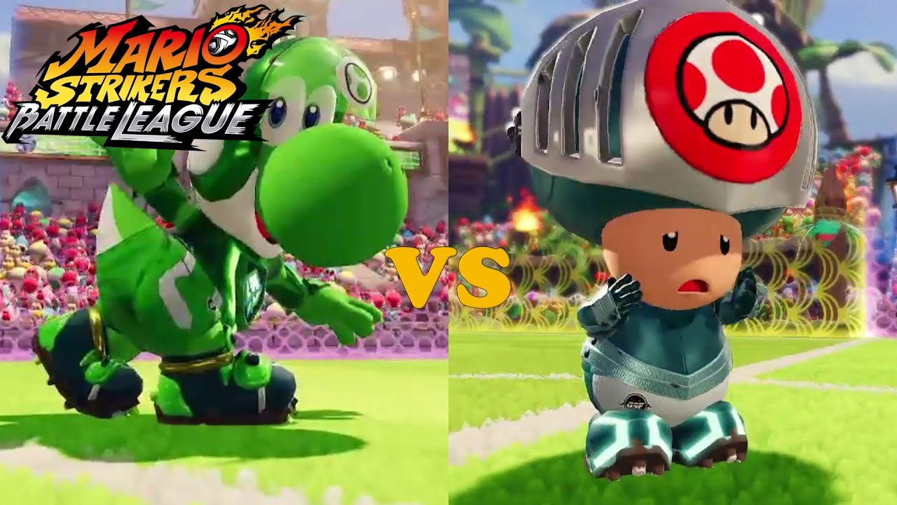 Mario Strikers: Battle League - Team Yoshi vs Team Toad - Jungle ...