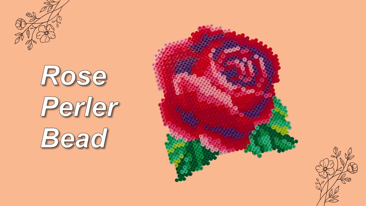 Rose Perler Bead Time lapse - YouTube