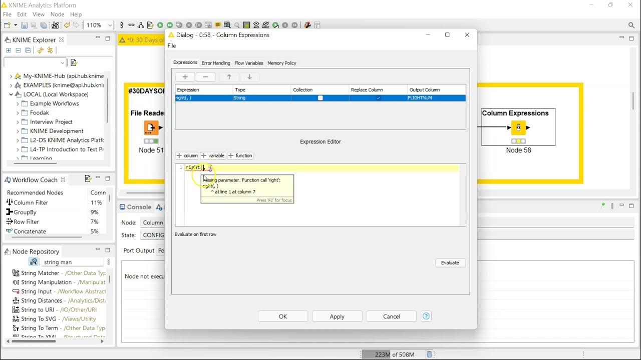Day 12 - Column Expressions Node - 30 Days of KNIME - YouTube