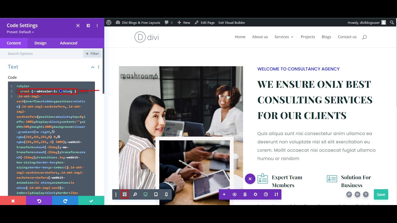 How To Customize & Change Color In Divi About Us Section - YouTube