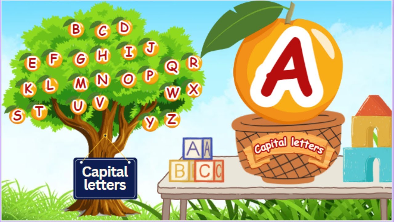 Orange ABC, Capital letter ABCD, ABC, abcd, ABC, abc, abc song ...