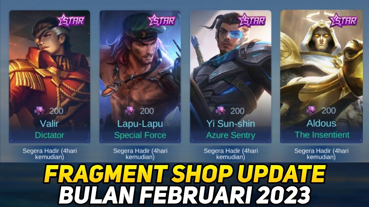 UPDATE ALL FRAGMENT SHOP FEBRUARI 2023 ! BOCORAN SKIN STARLIGHT ...