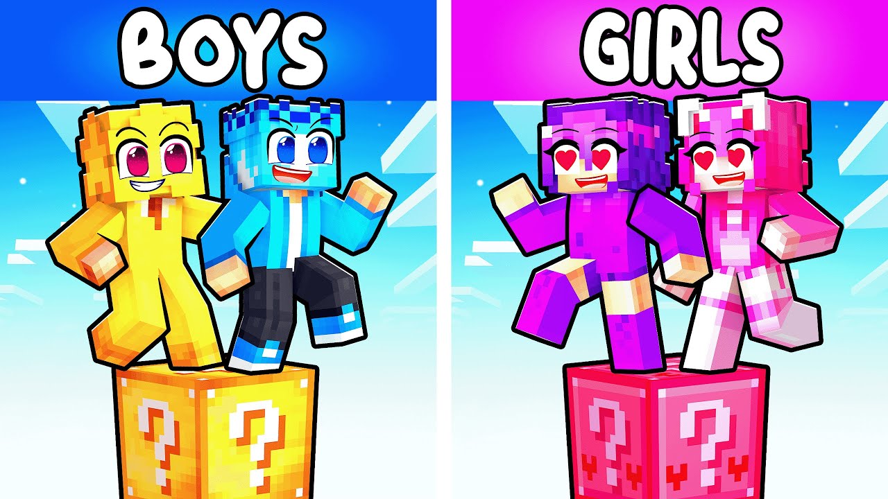 One BOYS Lucky Block vs One FANGIRL Lucky Block in Minecraft! - YouTube
