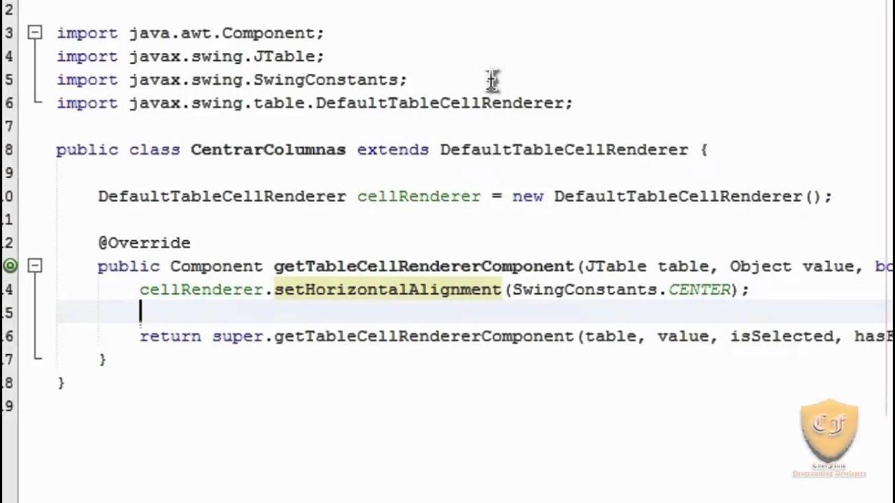 Alinear Columnas De Un JTable (DefaultTableCellRenderer) - Java - YouTube
