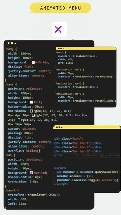 How to make animated menu | html | css | JavaScript - YouTube