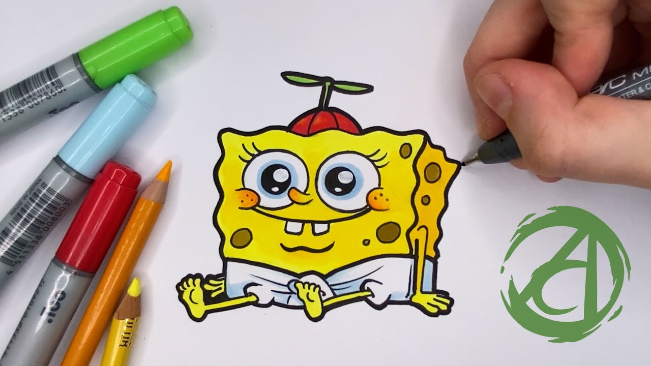 COMO DESENHAR O BOB ESPONJA BEBÊ com a Dai Oliveira - YouTube