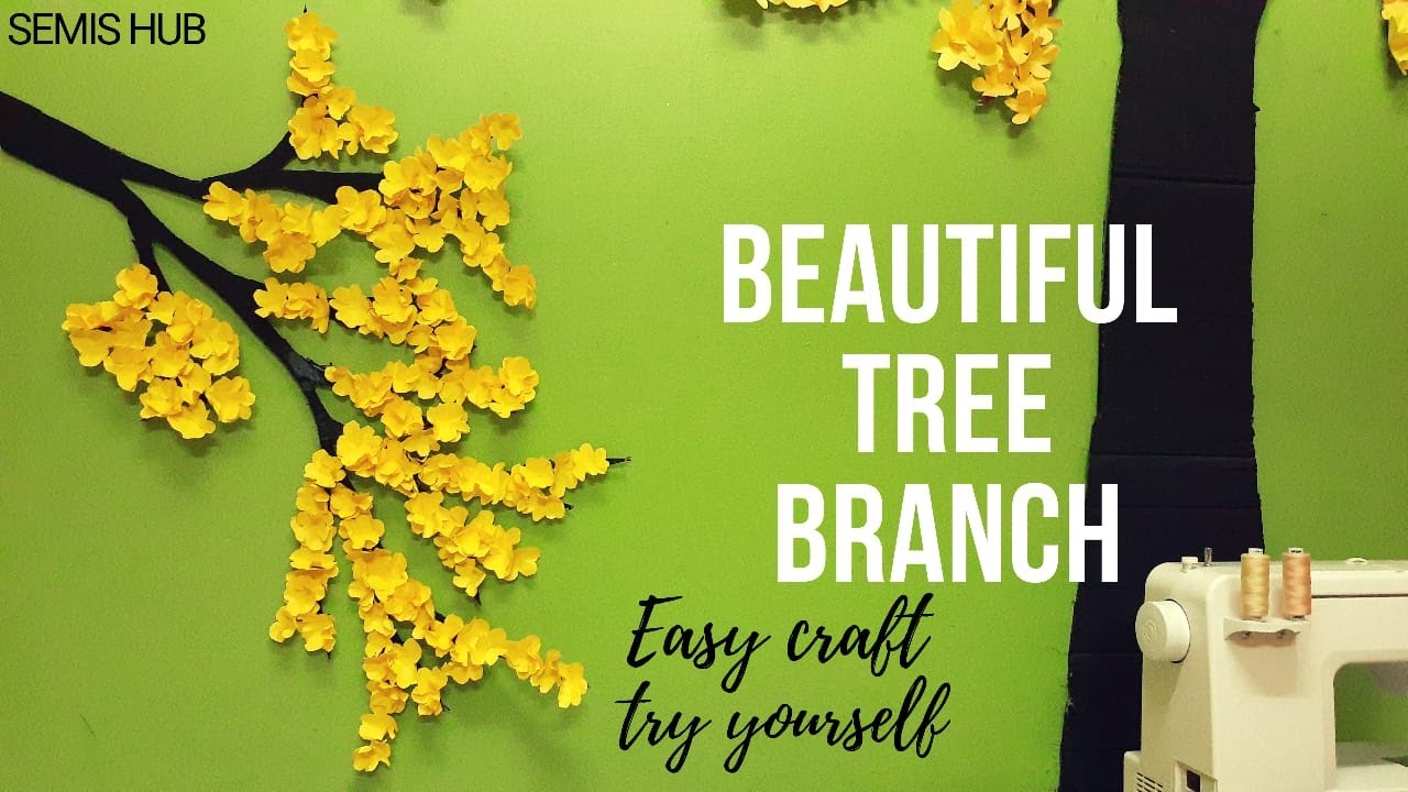 Home decoration ideas/ cardboard craft/cardboard tree/branch/ room ...