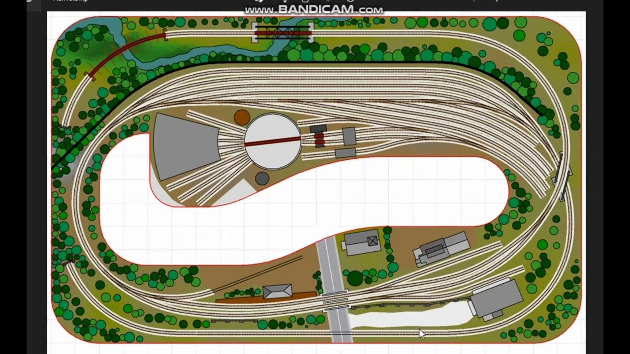 Design for a 2-rail O-scale layout - YouTube