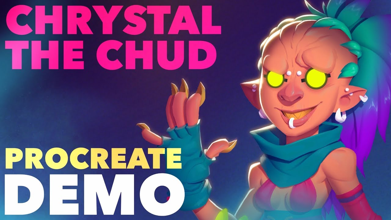 Ep. 227| Crystal The CHUD - PROCREATE DEMO & Lore Breakdown - YouTube