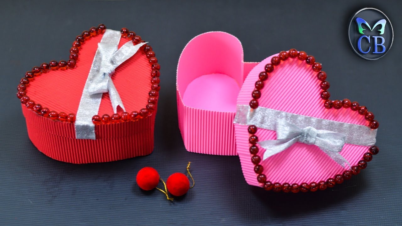 Diy Valentinesday gift ideas | heart shape box | paper craft home ...