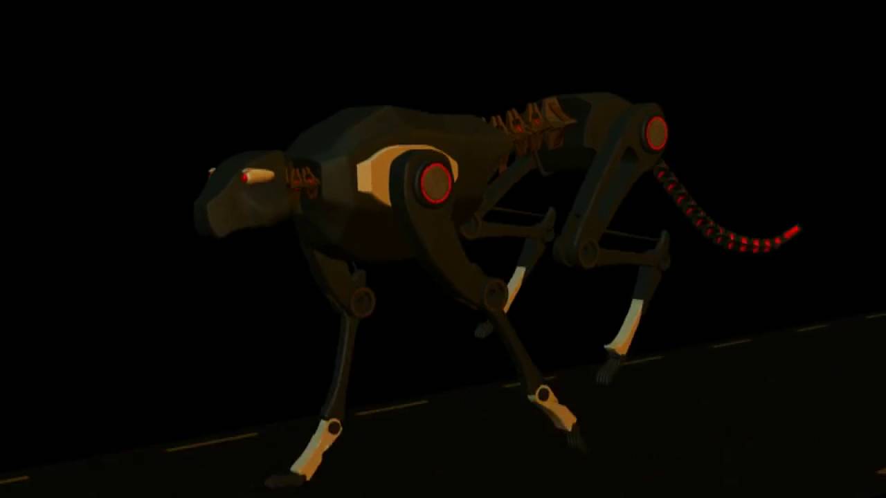 MECHANICAL CHEETAH RUN CYCLE - YouTube