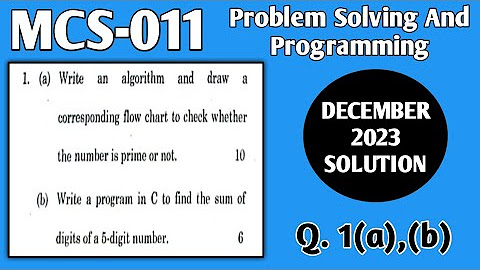 MCS 011 Dec 2023 Solution | Solved Question Paper | Complete Playlist - YouTube