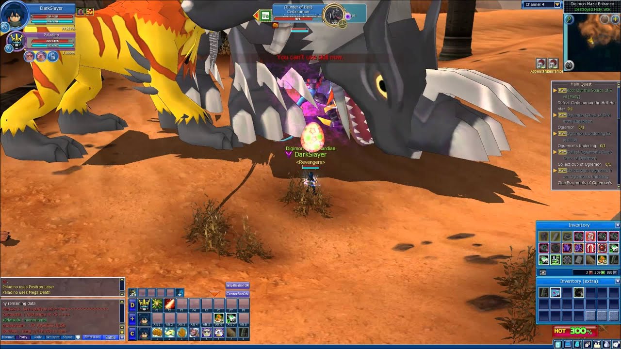 Digimon Masters Online - Cerberumon Boss - YouTube