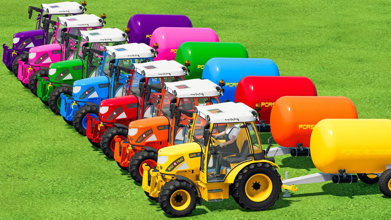 MINI RIGI TRACTOR LOADED & MINI TANKER OF COLORS IN FS22 | FARMING ...