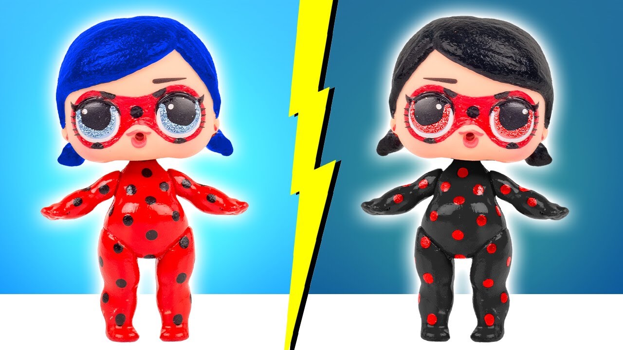 Ladybug contra Shadybug ⚡️ Miraculous Doll DIY - YouTube