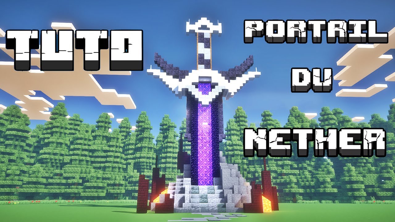 Portail du Nether Ultra Styléééé !! TUTO MINECRAFT - YouTube