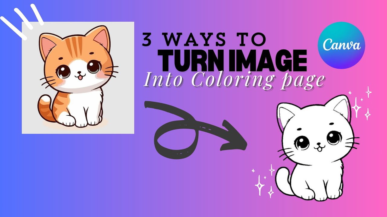 3 WAYS to turn images into a COLORING PAGE | TUTORIAL - YouTube