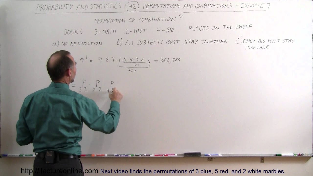 Probability & Statistics (42 of 62) Permutations and Combinations ...