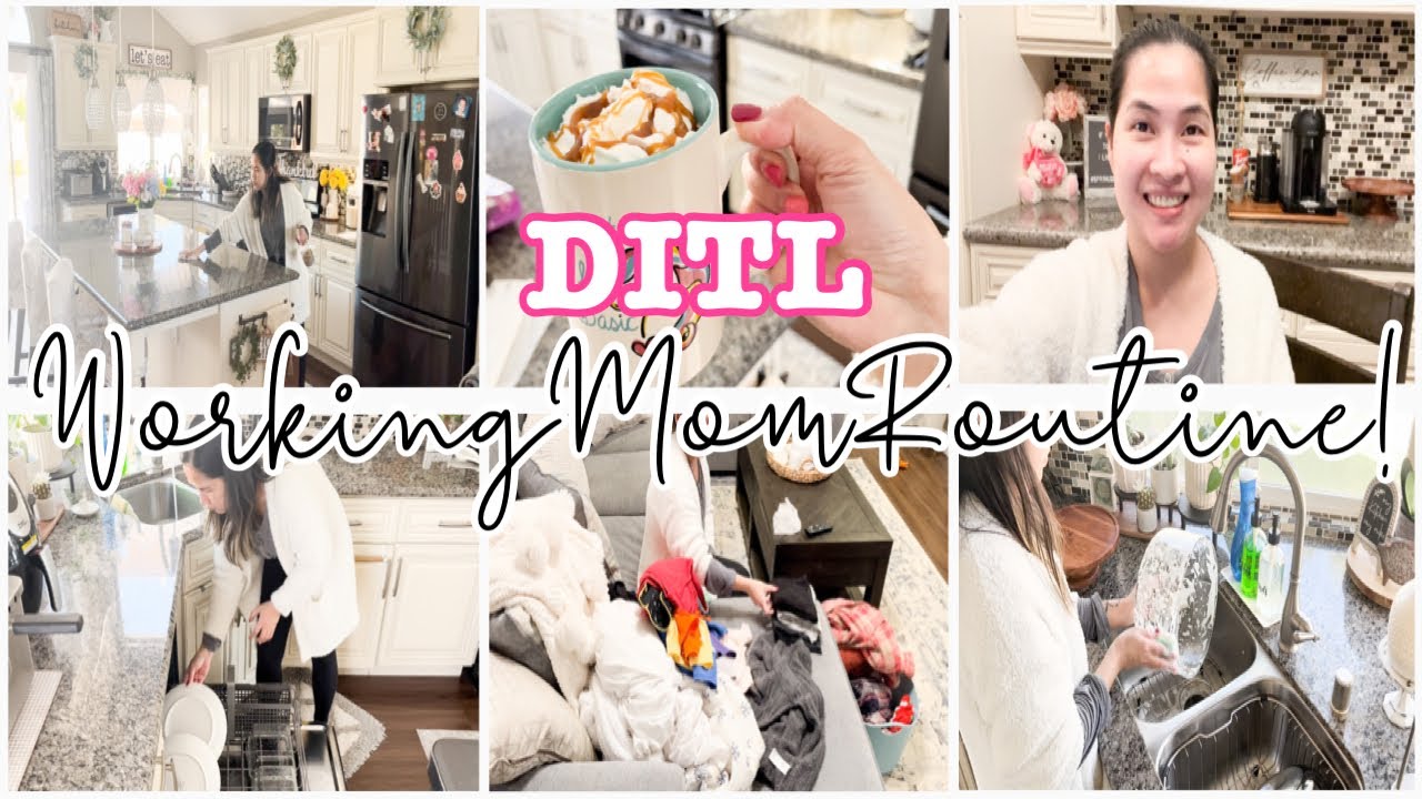 DAY IN THE LIFE OF A FULL TIME WORKING MOM | MOM LIFE CLEAN WITH ME ...