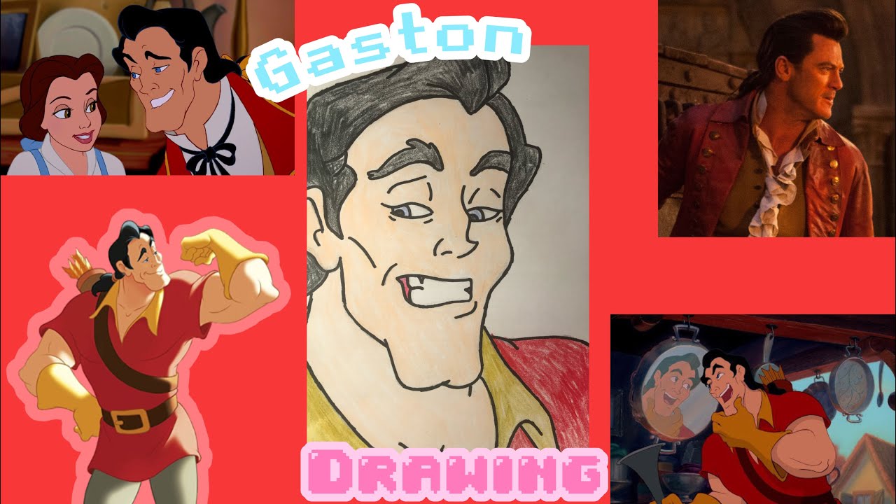 DISNEY VILLAINS SERIES: GASTON DRAWING - YouTube