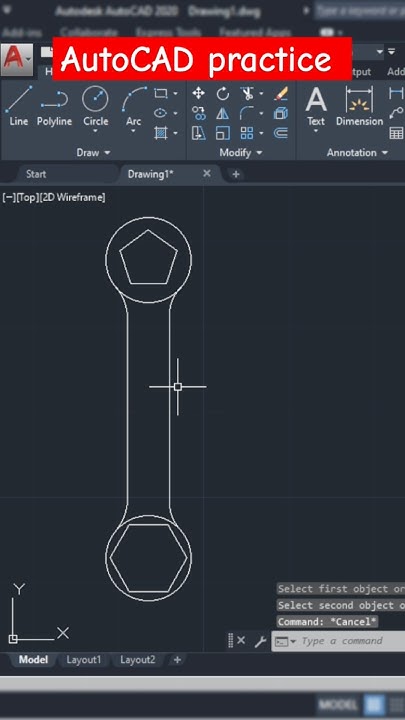AutoCad Drawing Mechanical | Autocad 2d tutorial for beginners ...