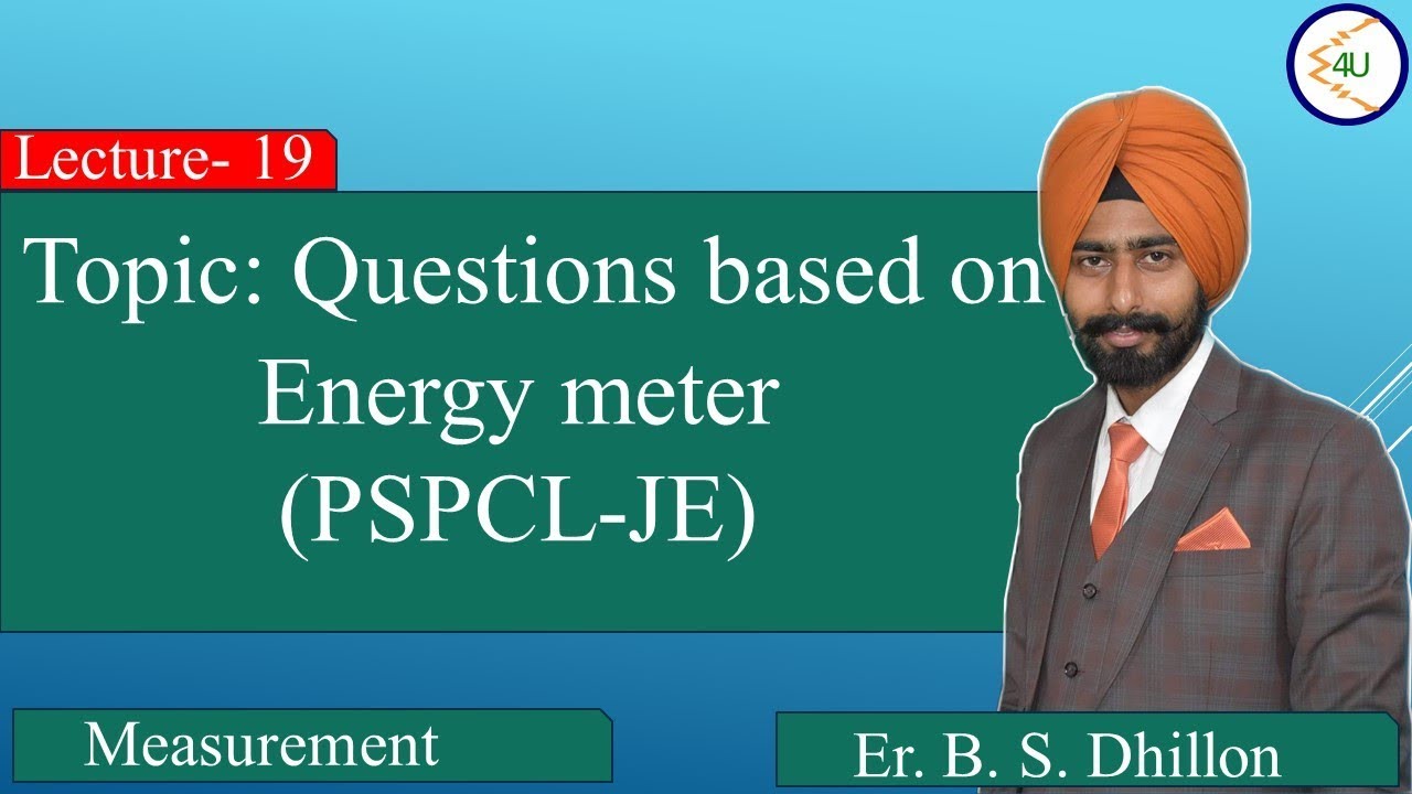 Lec-19 Questions based on energy meter (PSPCL-JE) - YouTube