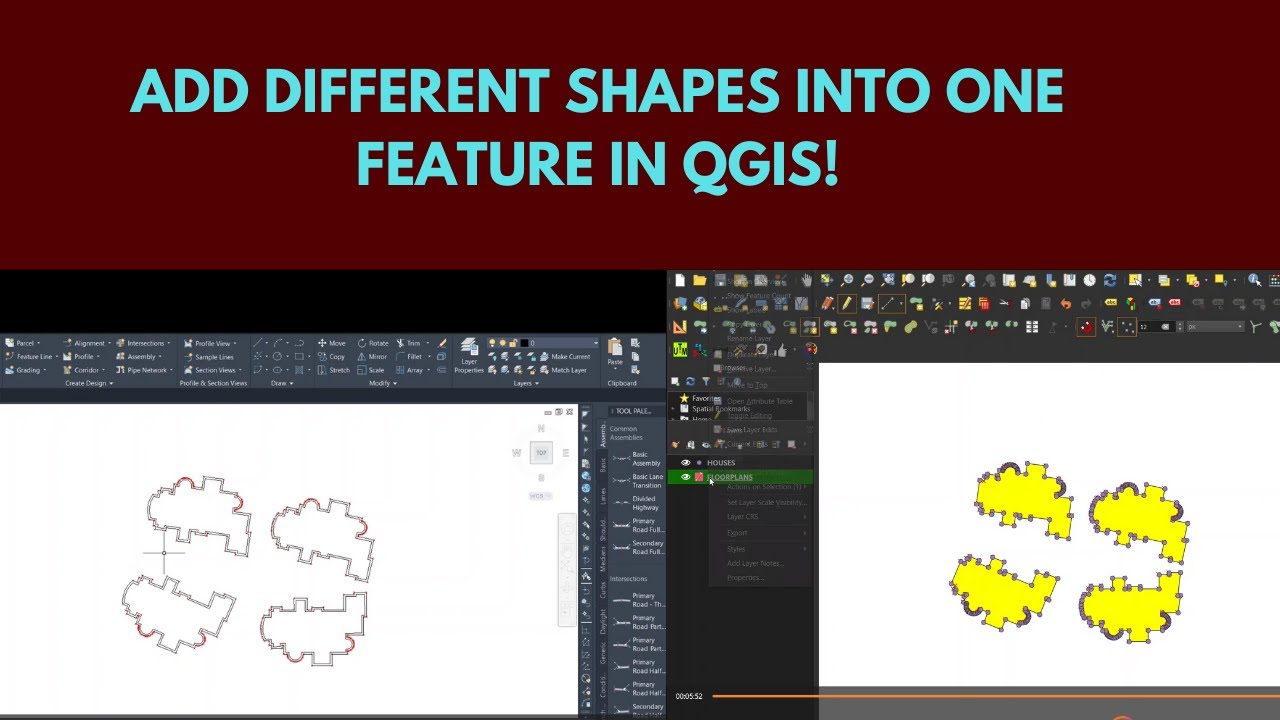 How to Merge Multiple Polygons (Shapes) into One Feature in QGIS. - YouTube