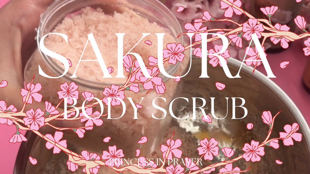 D.I.Y Sakura Sugar Body Scrub | Cherry Blossom Shower Scrub | All ...