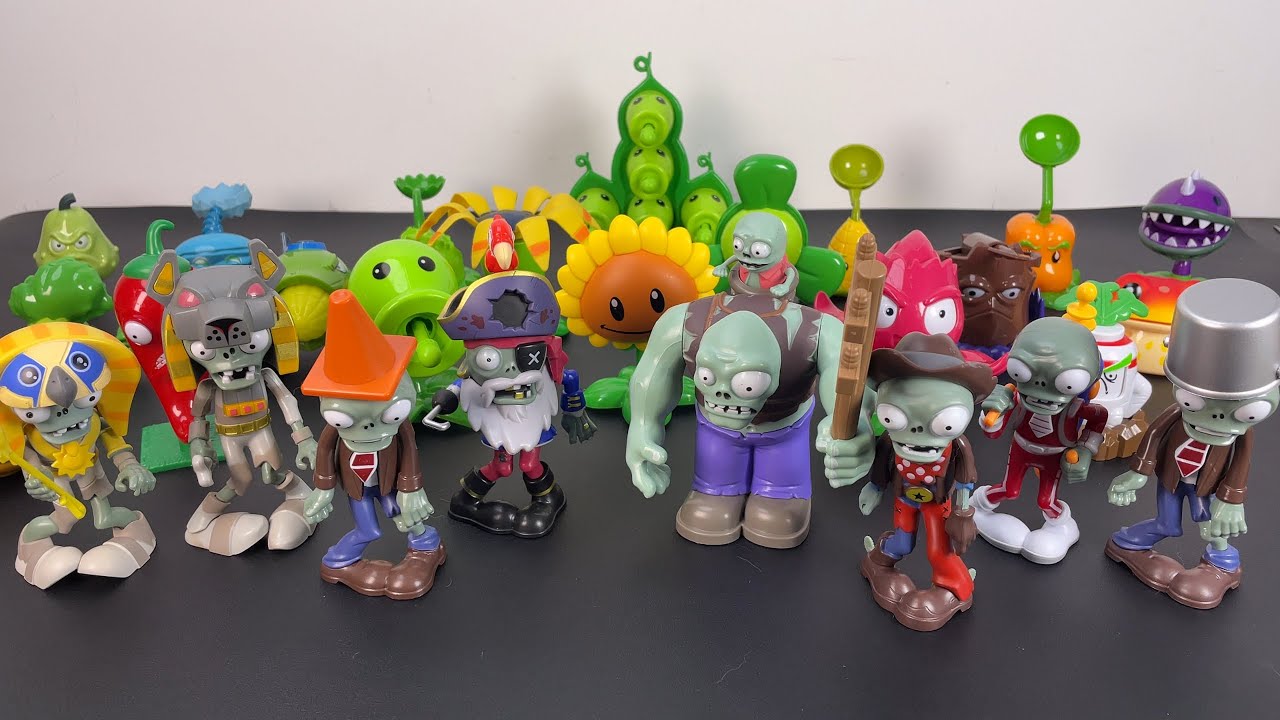 11-Minute unboxing of the ASMR Plants vs. Zombies toy set | Toy Review ...