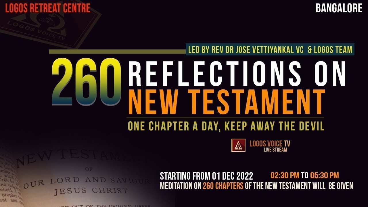 260 Reflections on New Testament - Revelation | 30-August -2023 | Logos ...