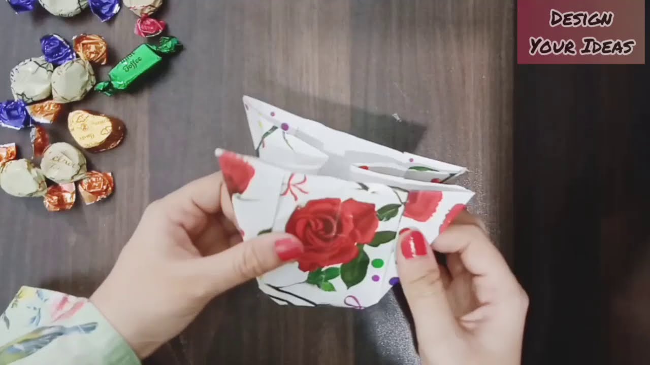 Paper candy pouch | DIY paper crafts | Design your ideas - YouTube