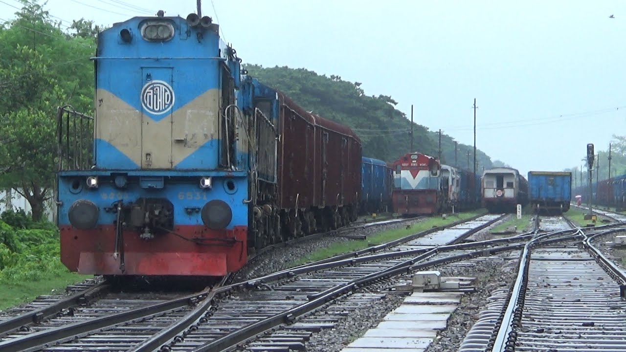 Wdm3d 6531 loco India-Bangladesh Frendeship Empty goods Train Rake ...