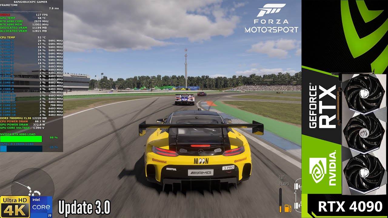 Forza MotorSport Update 3.0 Ultra Ray Tracing, DLSS 4K | RTX 4090 | i9 ...