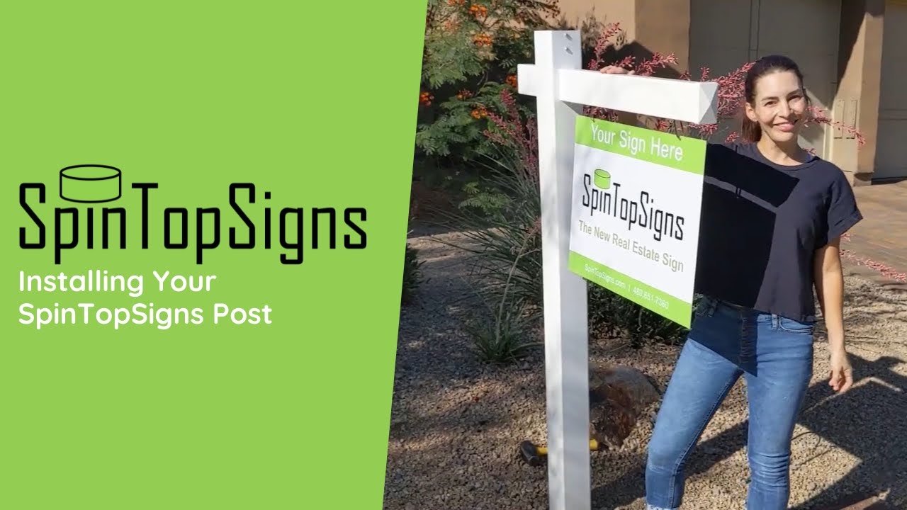 Installing Your SpinTopSigns Post - YouTube
