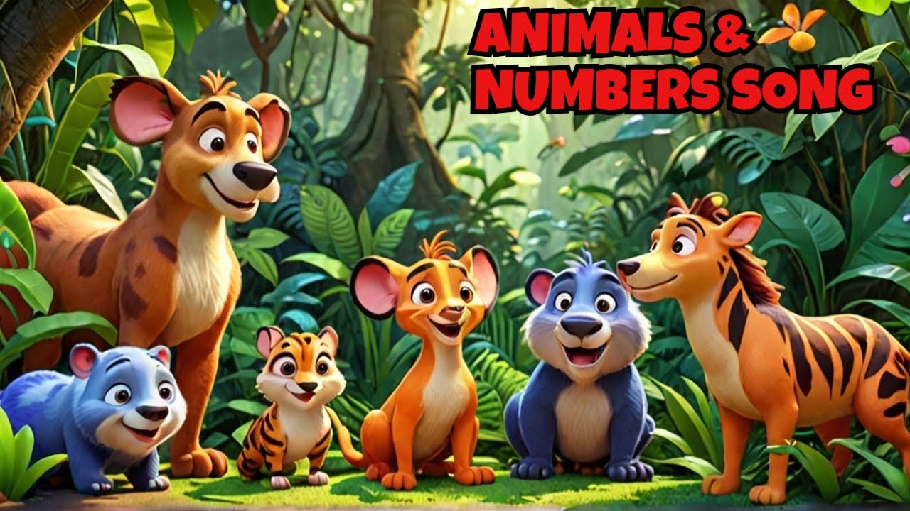 Jungle Animal Sounds & Counting 1-10 | Fun Educational Song for Kids ...