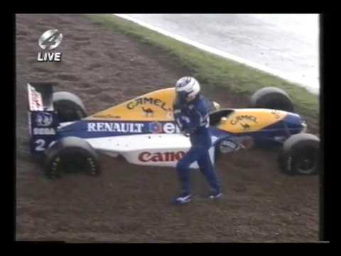 Crash Alain Prost, Christian Fittipaldi, Aguri Suzuki & Ukyo Katayama ...