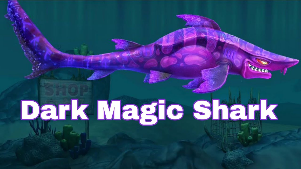 Hungry Shark World New Shark Dark Magic Shark Unlocked - YouTube