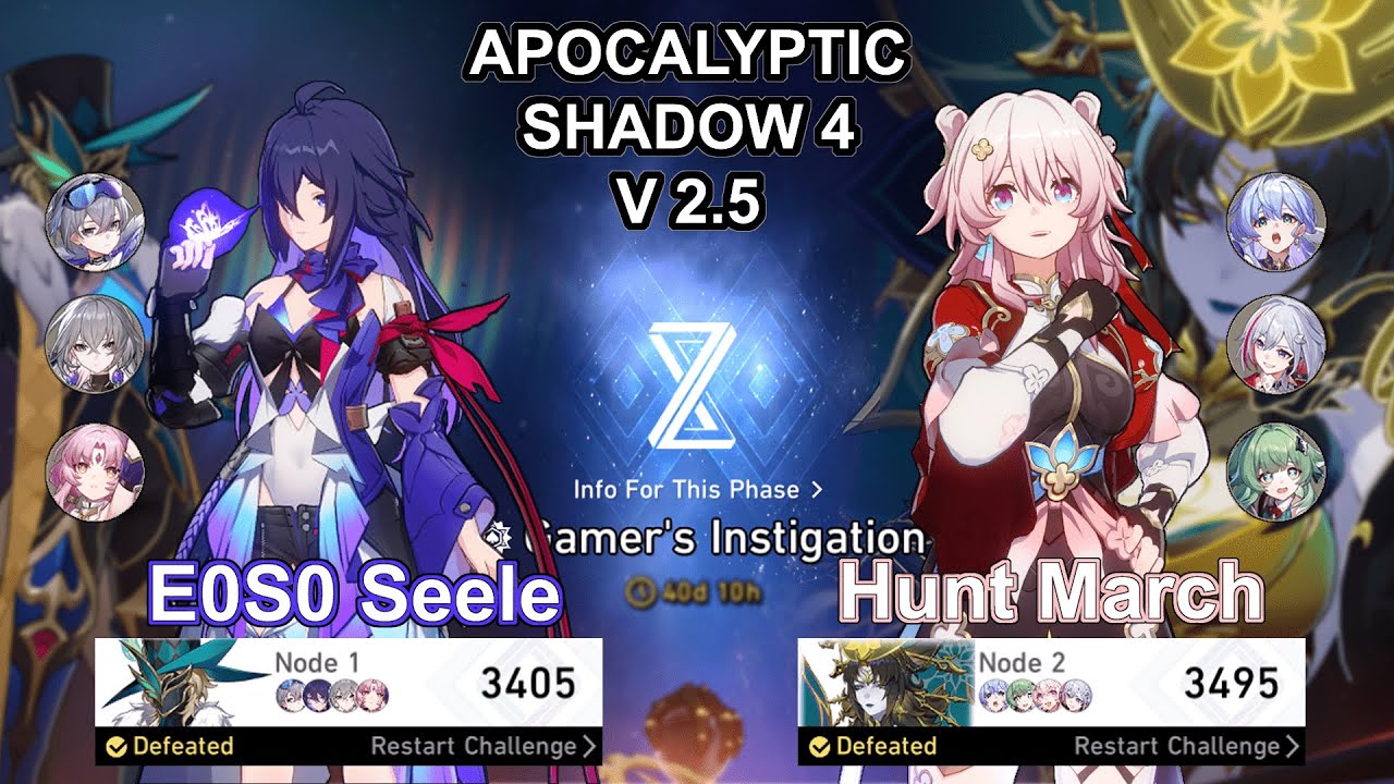 New Apocalyptic Shadow 4 | E0S0 Seele & Hunt March 7th + Topaz DuoDPS ...