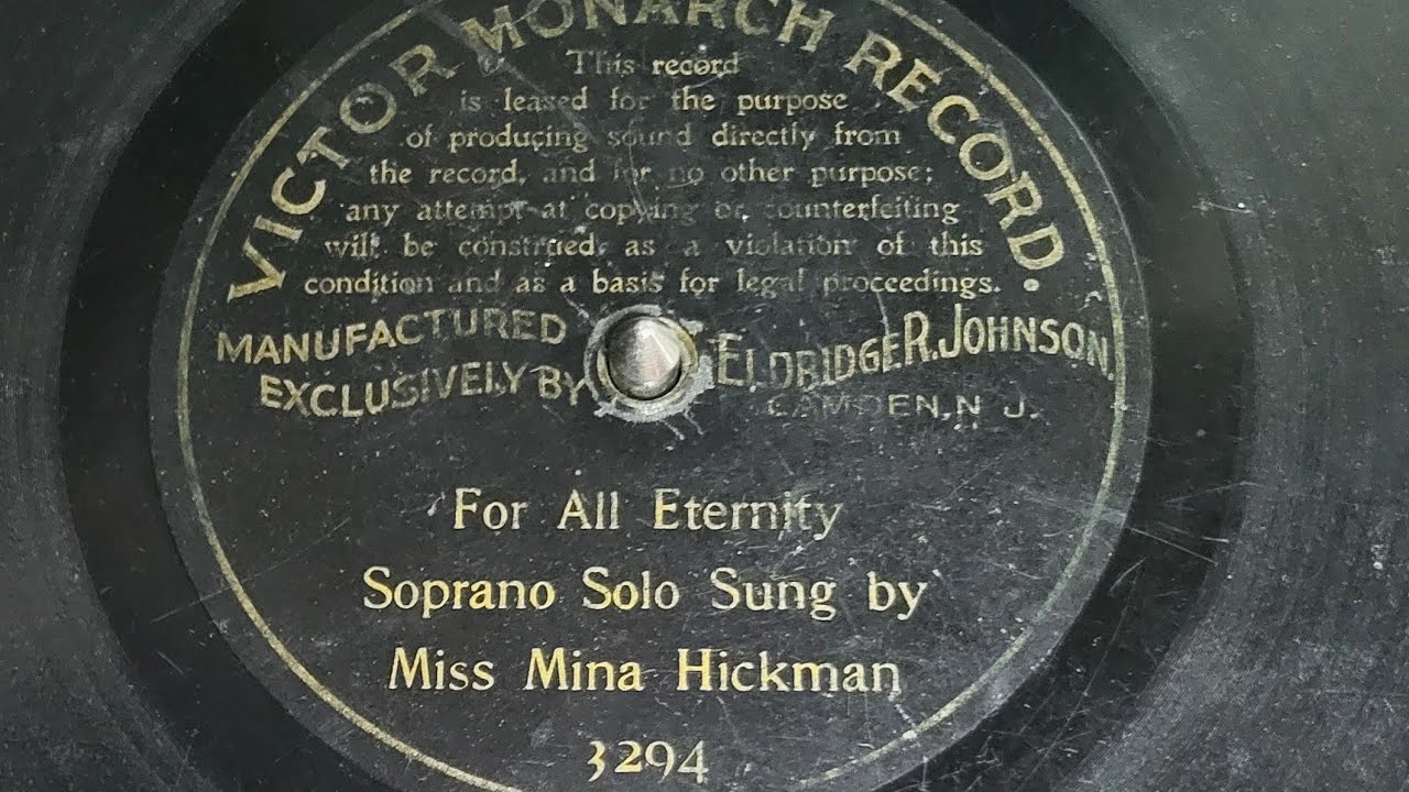 April 26, 1901...Miss Mina Hickman..For All Eternity..Johnson Export ...