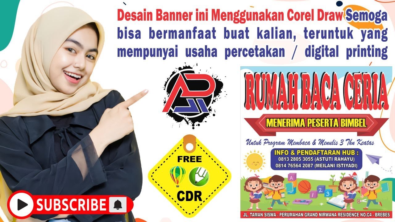 Cara sederhana membuat desain banner Bimbel dengan mudah menggunakan ...