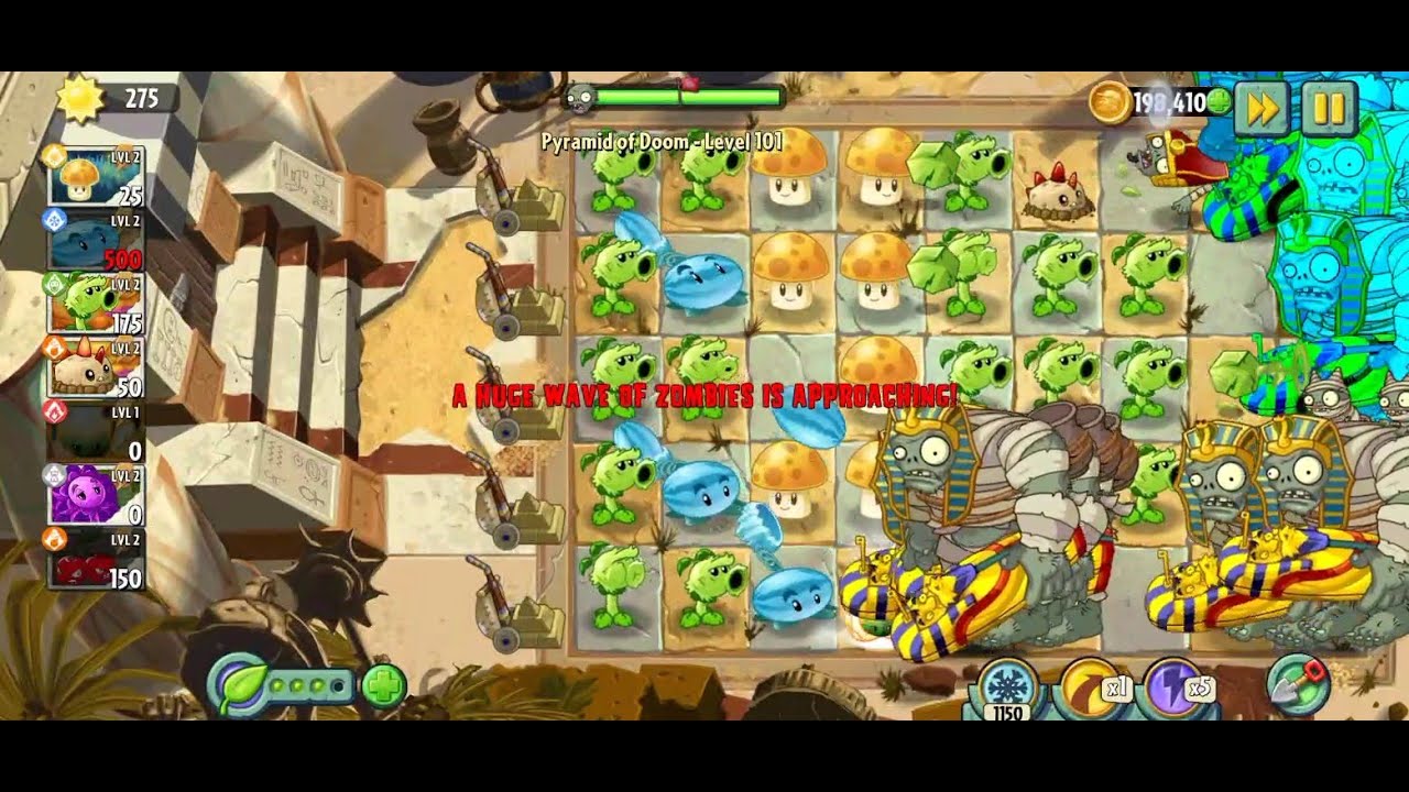 Plants Vs Zombies 2 (PVZ2) Chiến đấu với Zombies level 101- 102 trong ...