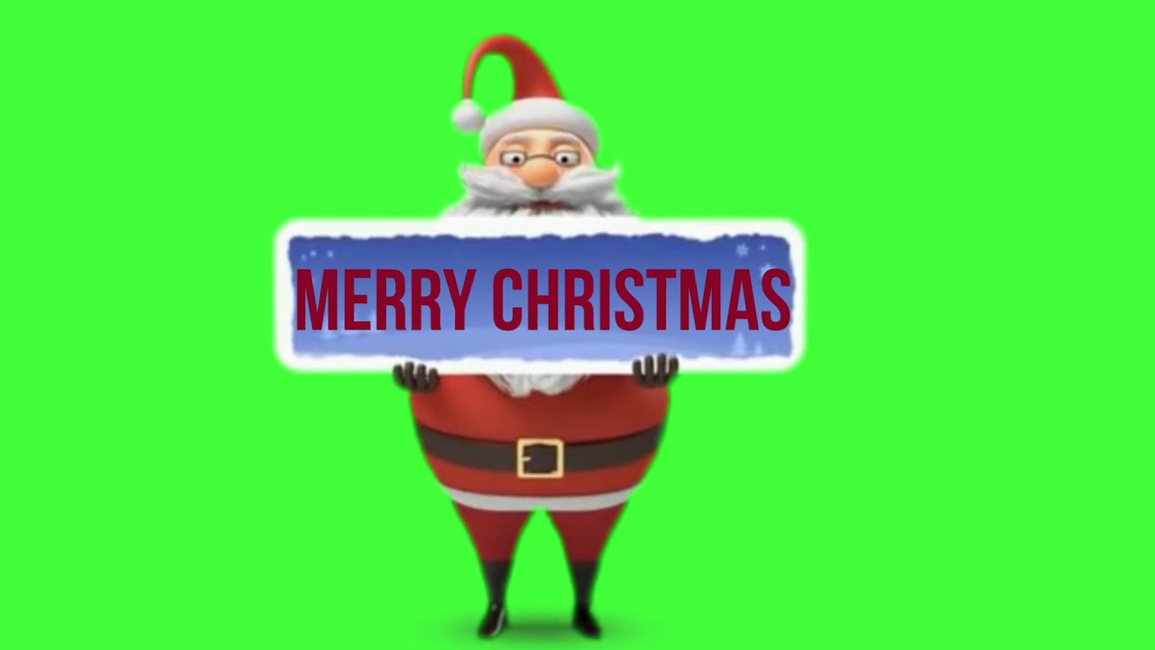 BEST ROYALTY FREE GREEN SCREEN VIDEO SANTA CLAUS WISH YOU A MERRY ...