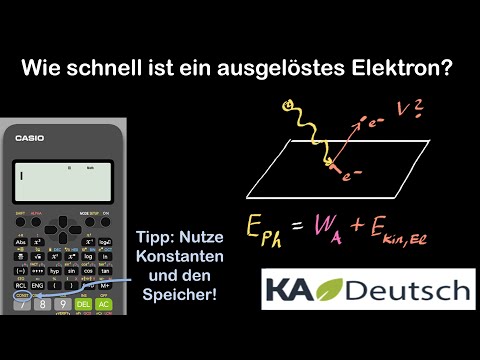 Photoeffekt - die Geschwindigkeit der Elektronen | Gr. der modernen Physik | 4 | Khan Academy