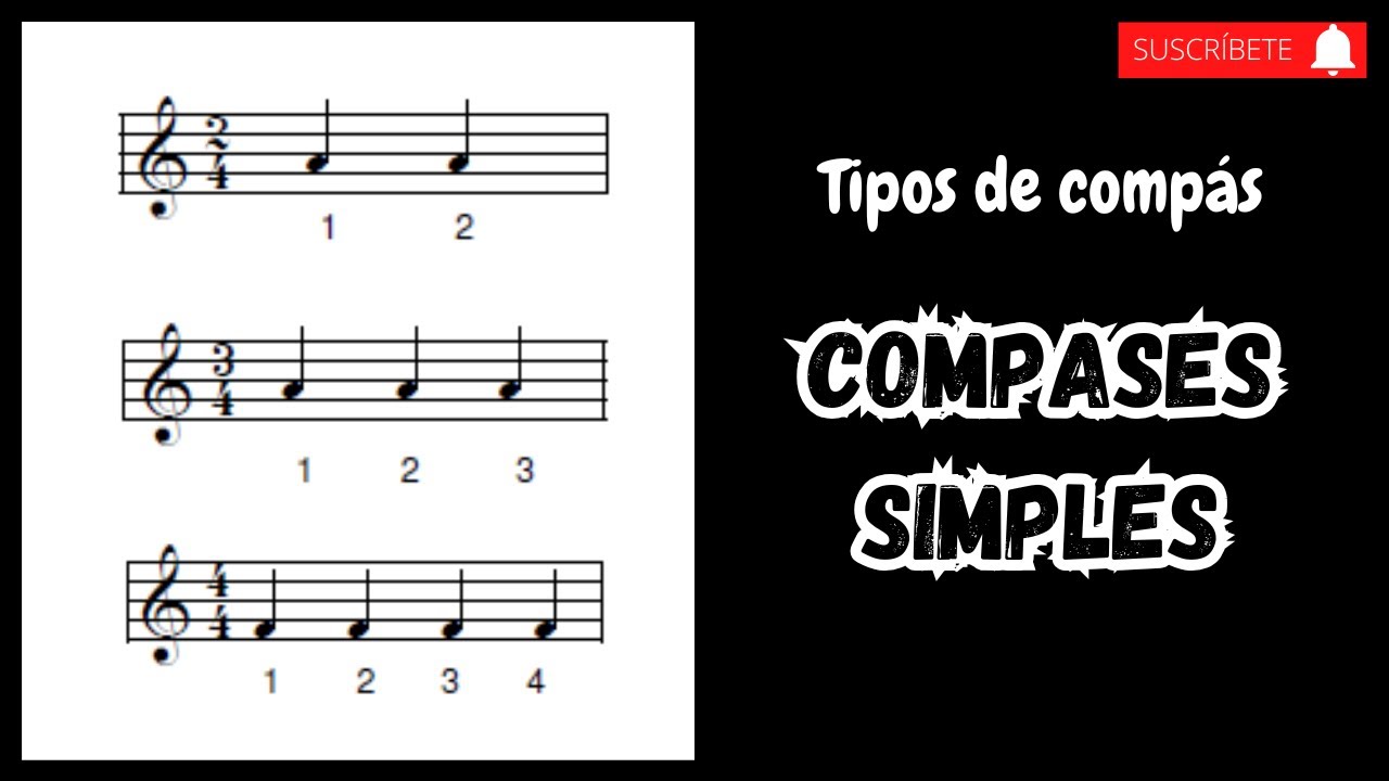 COMPASES SIMPLES en la música: compás de 2/4, compás de 3/4 y compás de ...
