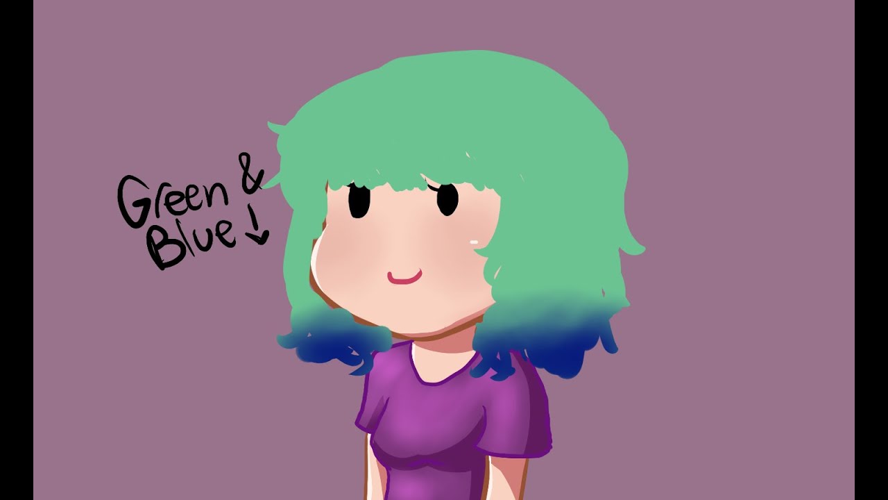 Hair Dye Process: Green Envy and After Midnight Blue - YouTube